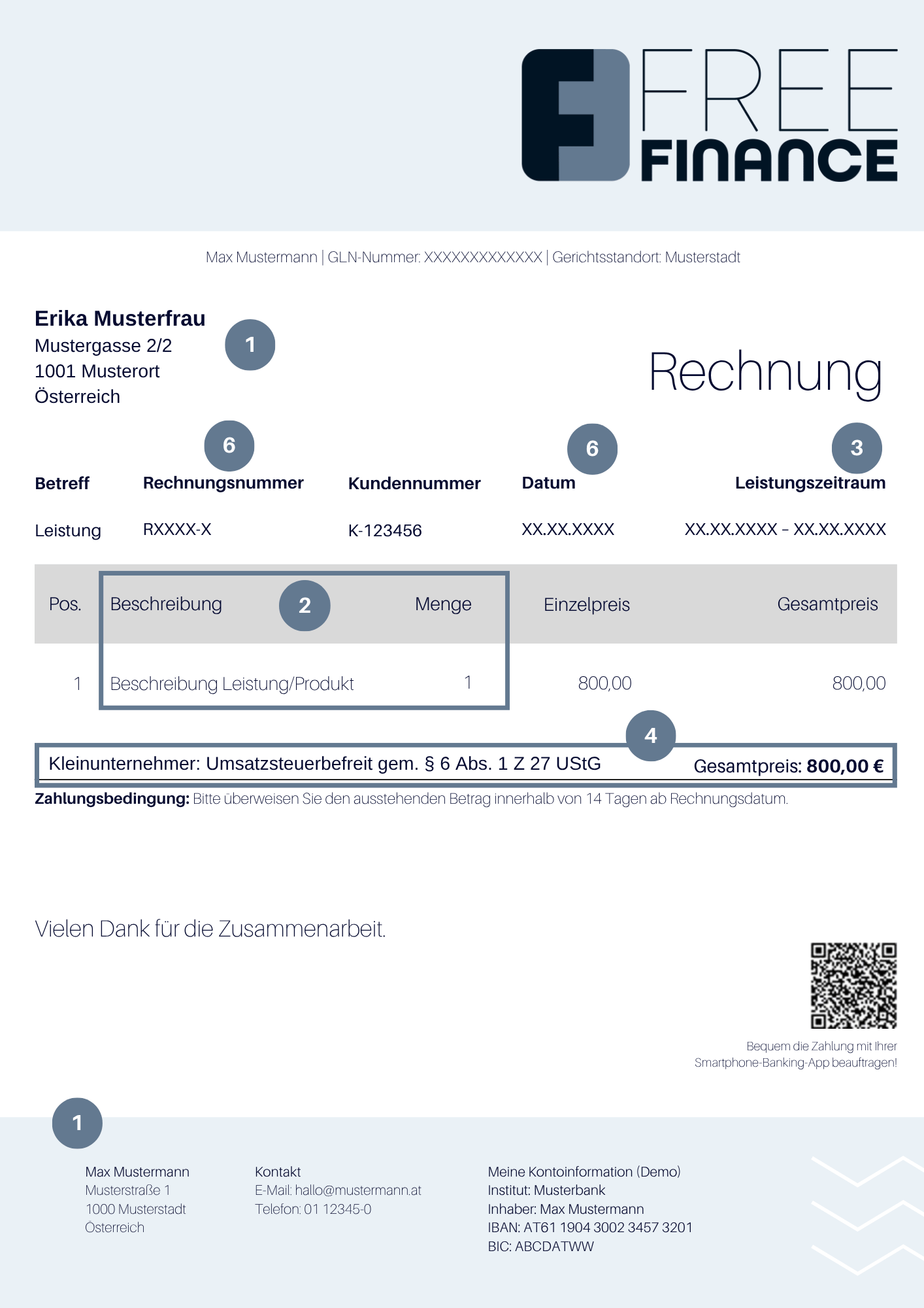 Kleinunternehmer Rechnung ⇒ einfach erklärt – FreeFinance